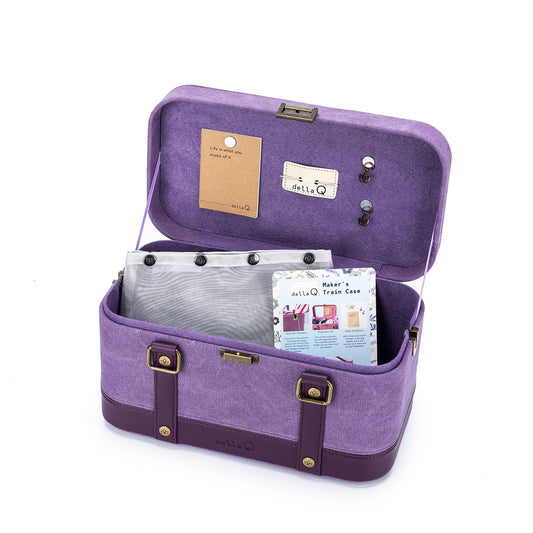 della Q Maker's Train Case - Plum | Jimmybeanswool.com