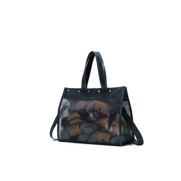 della Q Maker's Mesh Tote - Blue | Jimmybeanswool.com