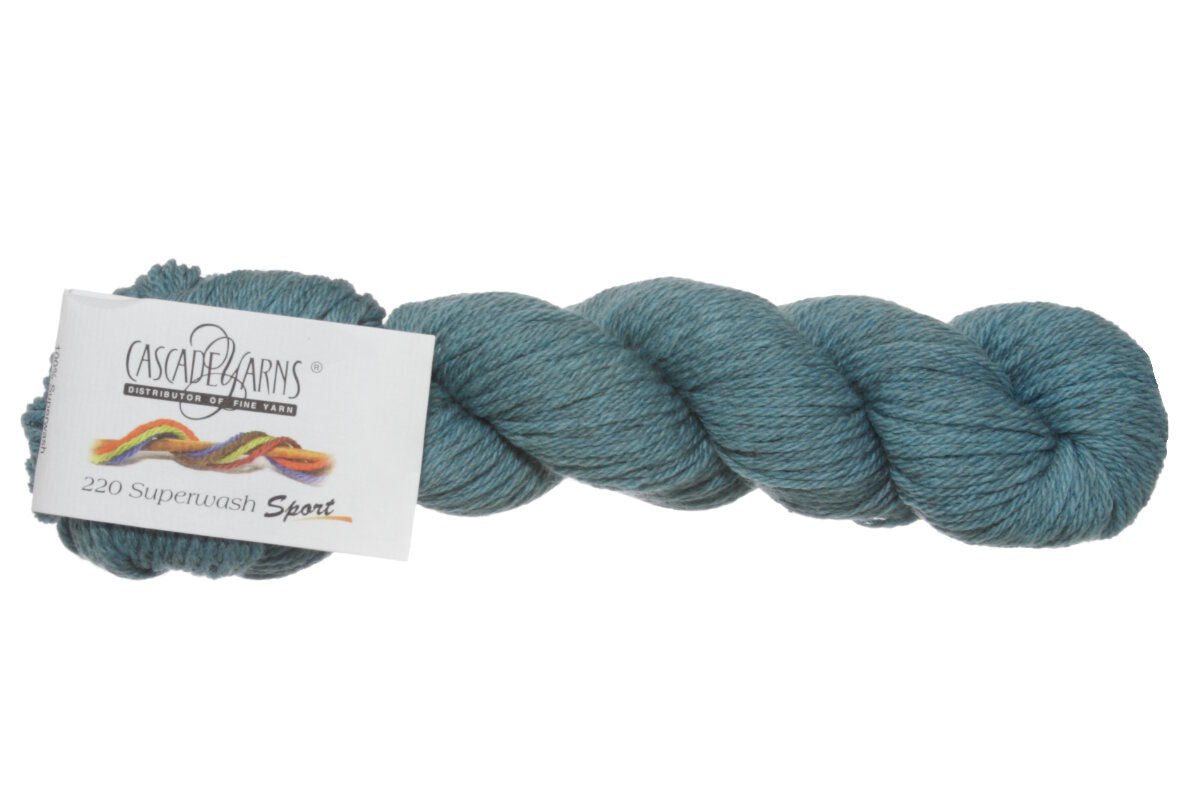 Cascade Yarns 220 Superwash Sport Yarn - 1910 Summer Sky Heather ...