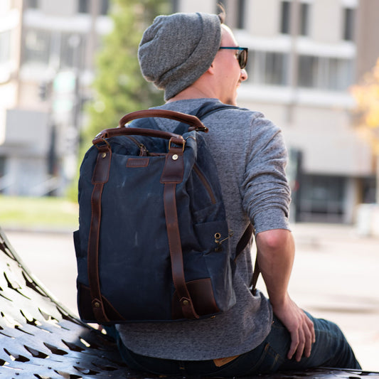 della Q Maker's Canvas Backpack - Blue