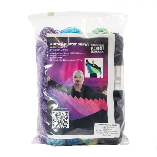 Koigu Aurora Hunter Shawl Yarn Pack - Large - North Star ...