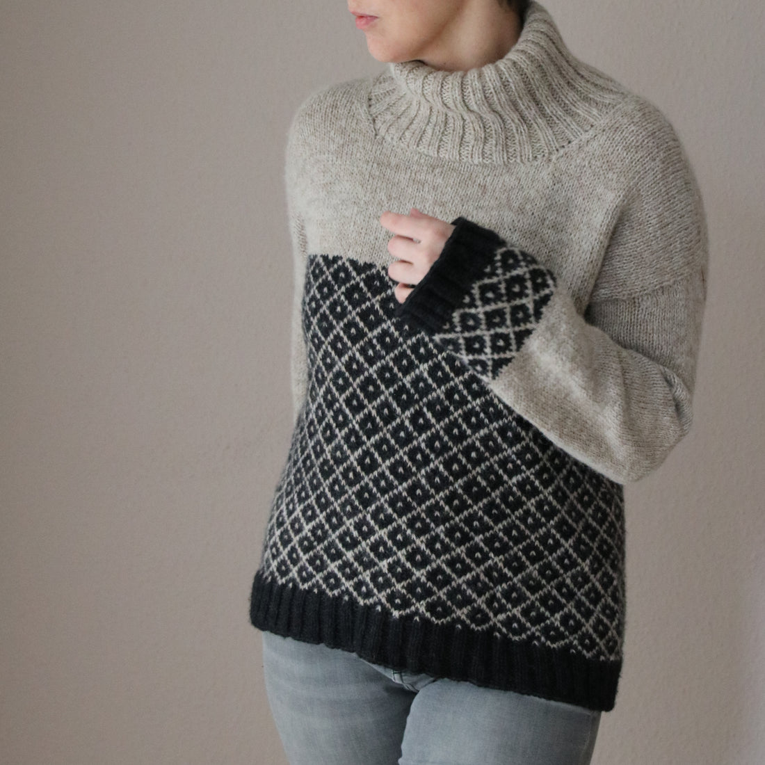 Yarn Citizen Stone Sugar Sweater Kit - Ash/Honeycomb